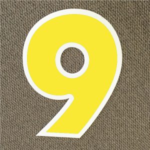 number-9-yellow-and-white-yard-greeting-card-sign-happy-birthday-over ...